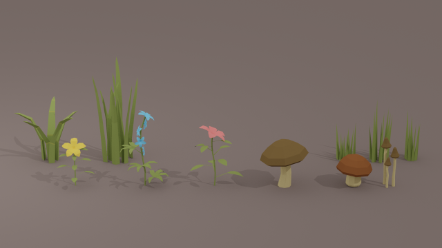 plants low poly pack 3D Model in Small Plants 3DExport