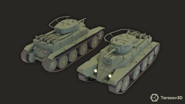 Tanks USSR WWII LowPoly Pack 3D Model in Tank 3DExport
