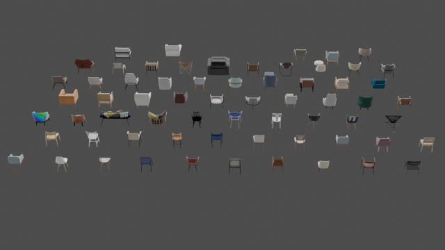 Assets Chairs Model 3D Blend FBX OBJ 3D Model in Chair 3DExport