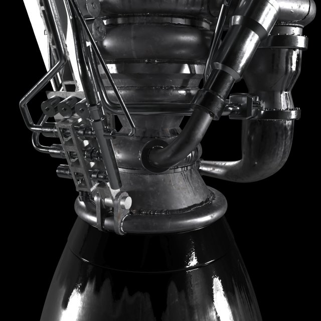 spacex raptor engine 3D Model in Real Spacecraft 3DExport