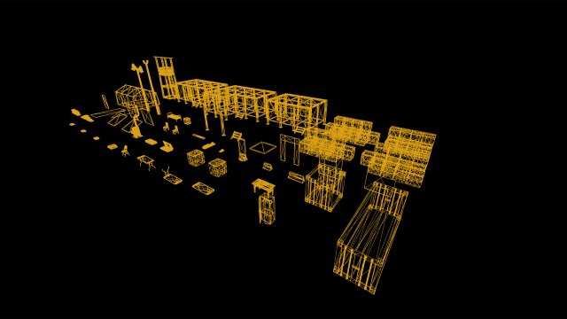 modular military base with props 3D Model in Construction 3DExport