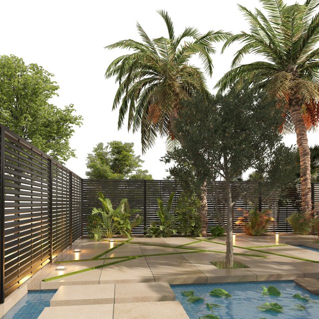 Arabic desert oasis garden - Waha 3D Model in Environment 3DExport