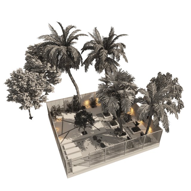 Arabic desert oasis garden - Waha 3D Model in Environment 3DExport