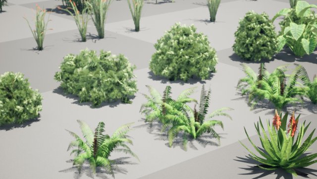 Rigged Low poly Plants collection 3D Model in Small Plants 3DExport