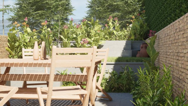 Versatile Landscape Garden 3D Model in Environment 3DExport