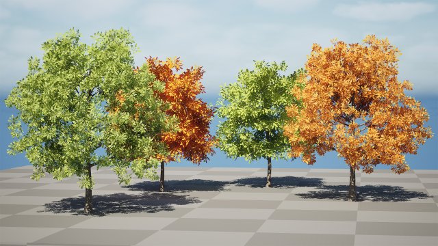 Low Poly Plane Tree Variety Pack with free 3D Model in Tree 3DExport