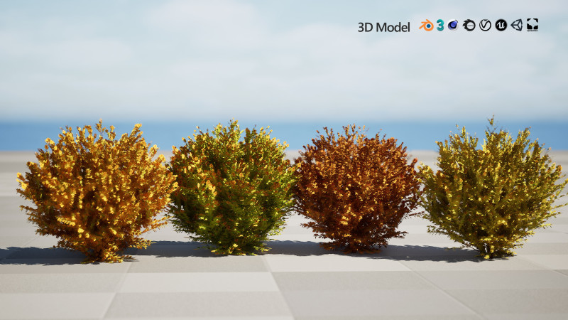 Fire Chief Arborvitae 3D Model in Bush 3DExport