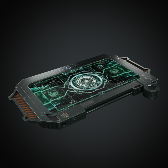 Sci-fi Tablet 3D Model in Tablet 3DExport