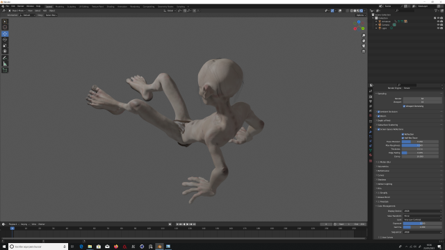 GOLLUM 3D Model in Fantasy 3DExport