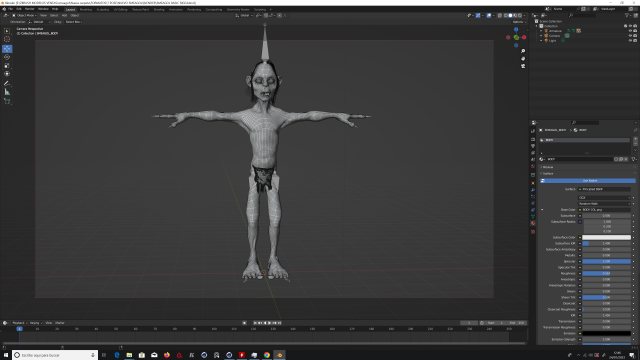 GOLLUM 3D Model in Fantasy 3DExport
