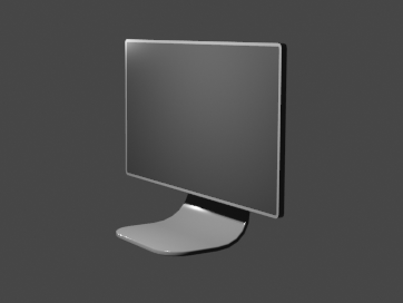 Monitor 3D Model in Computer 3DExport