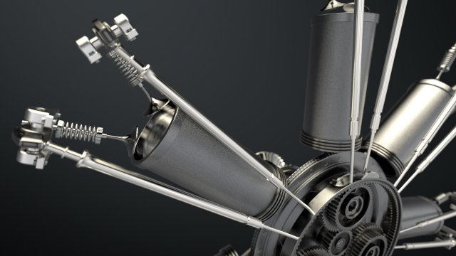 aircraft engine 3D Model in Parts 3DExport