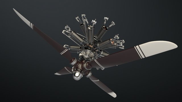 aircraft engine 3D Model in Parts 3DExport