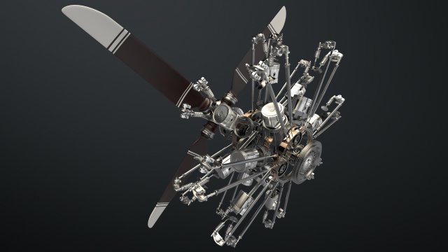 aircraft engine 3D Model in Parts 3DExport