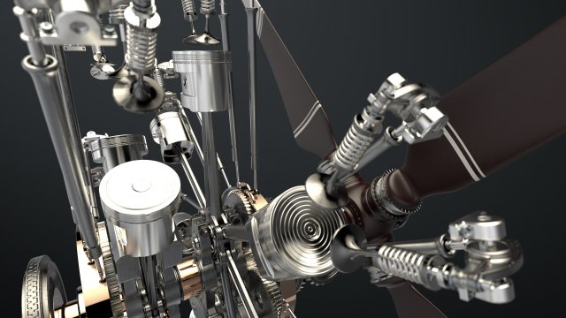 aircraft engine 3D Model in Parts 3DExport