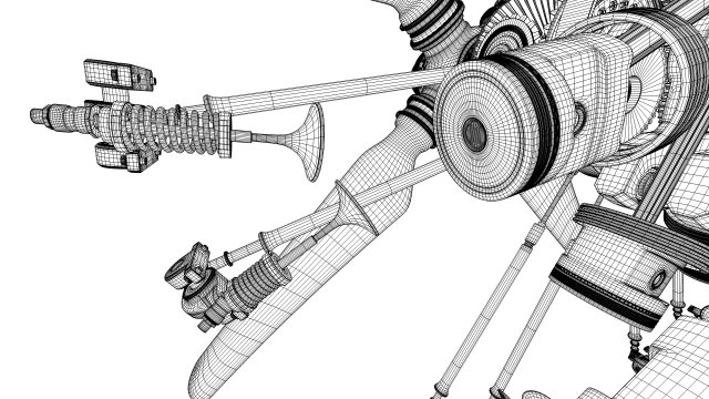 aircraft engine 3D Model in Parts 3DExport
