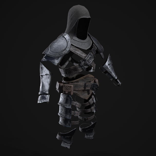 dark fantasy assassin - game ready 3D Model in Fantasy 3DExport