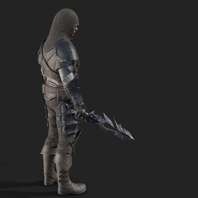 dark fantasy assassin - game ready 3D Model in Fantasy 3DExport