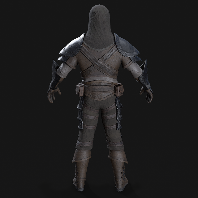 dark fantasy assassin - game ready 3D Model in Fantasy 3DExport