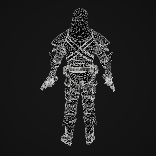dark fantasy assassin - game ready 3D Model in Fantasy 3DExport