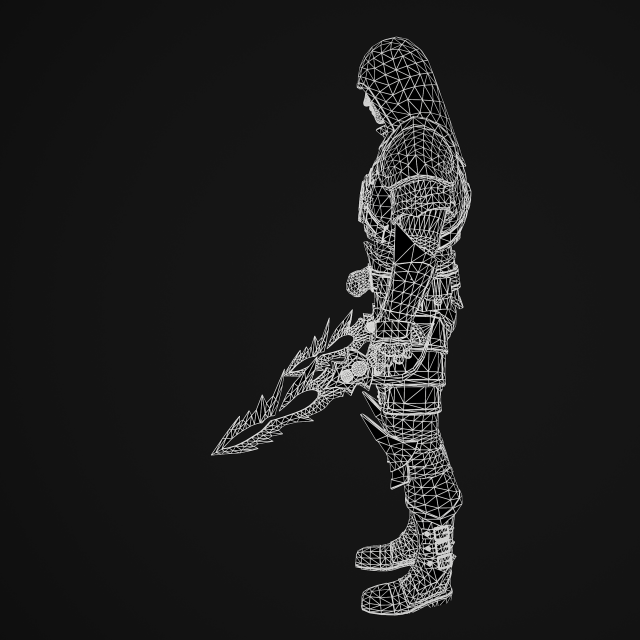 dark fantasy assassin - game ready 3D Model in Fantasy 3DExport