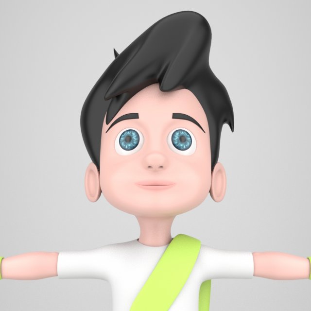 leo 3D Model in Cartoon 3DExport