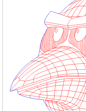 Edgar Bird drawing for laser cutting 3D Model in Characters 3DExport