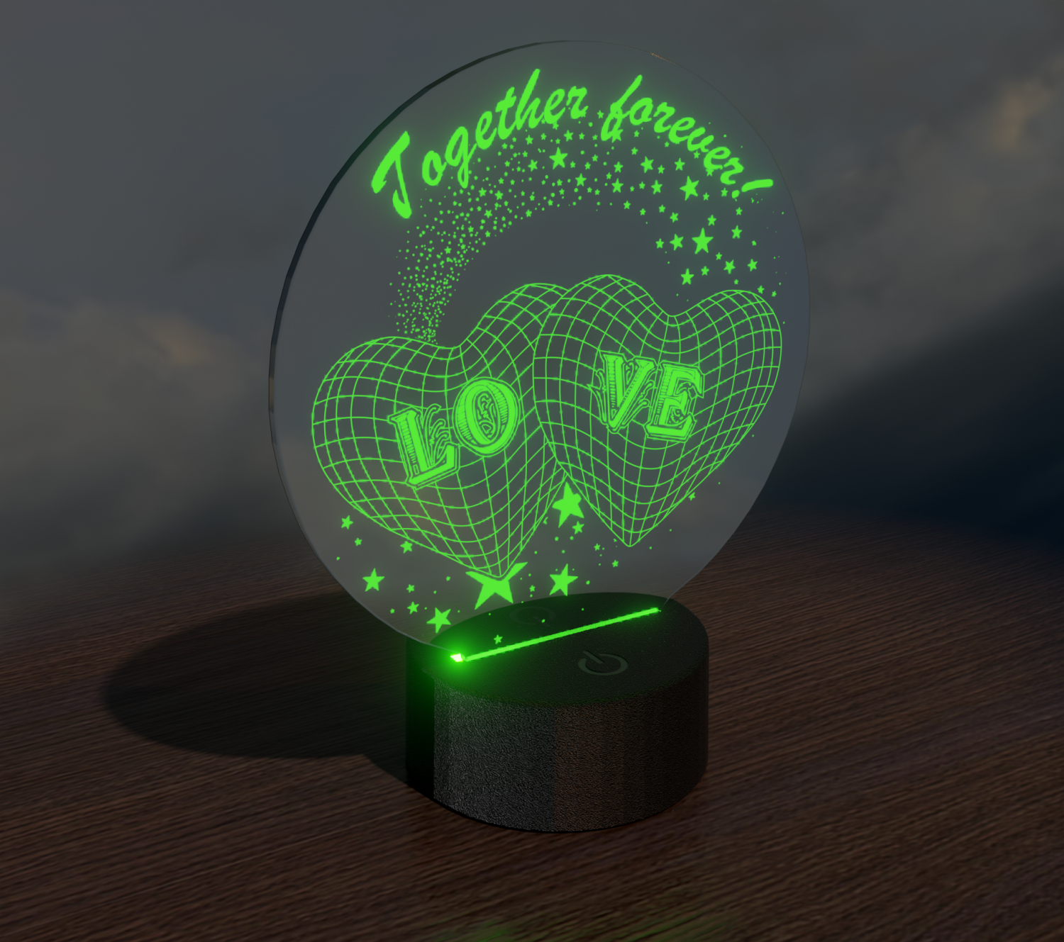 Blueprints heart for laser cutting 3D Model in Characters 3DExport