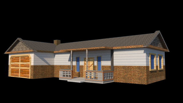simple exterior design 3D Model in Buildings 3DExport