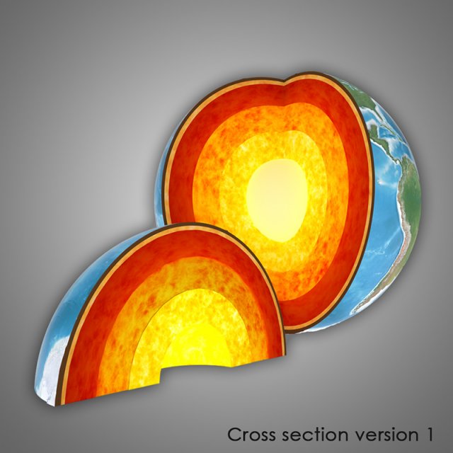 earth cross section 3D Model in Other 3DExport