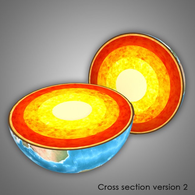 earth cross section 3D Model in Other 3DExport