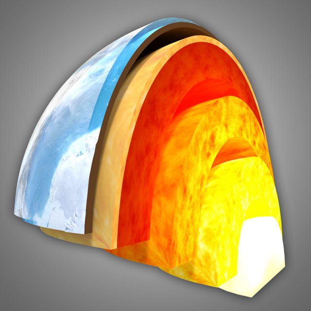 earth cross section 3D Model in Other 3DExport