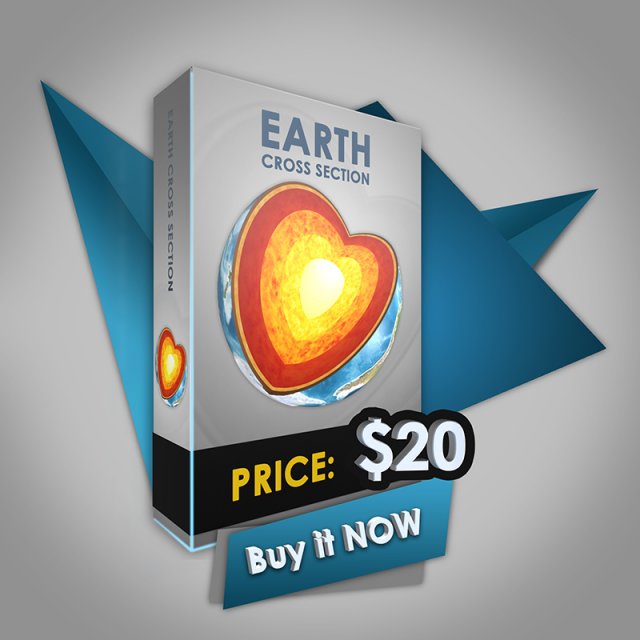 earth cross section 3D Model in Other 3DExport
