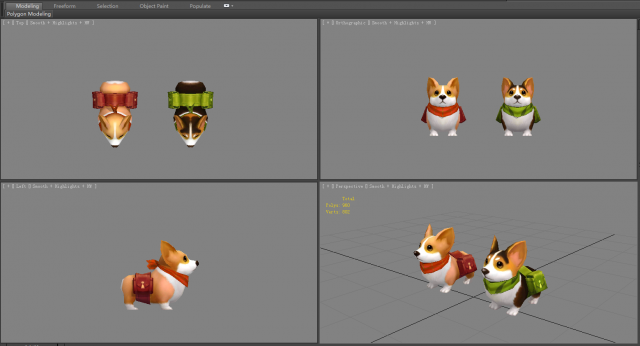 cartoon corgis - puppy dogs 3D Model in Dog 3DExport