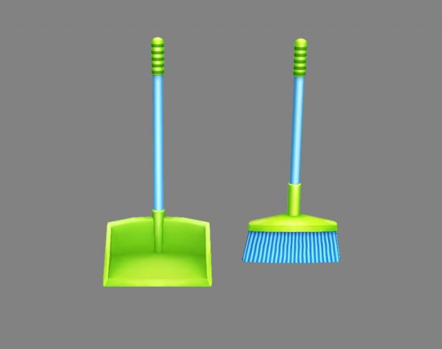 cartoon broom 3D Model in Household Appliances 3DExport