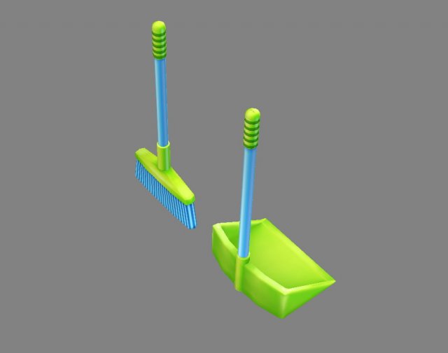 cartoon broom 3D Model in Household Appliances 3DExport