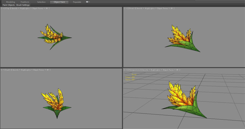 Cartoon ears of wheat - harvest - Farmland crops 3D Model in Grass and ...