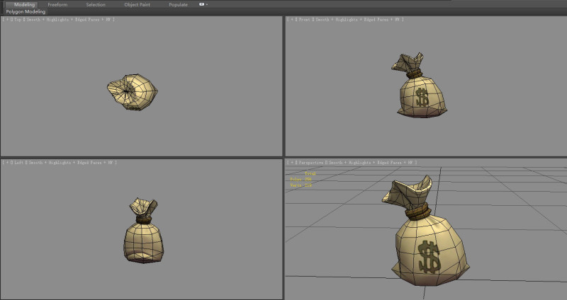 Cartoon money bag 3D Model in Other 3DExport