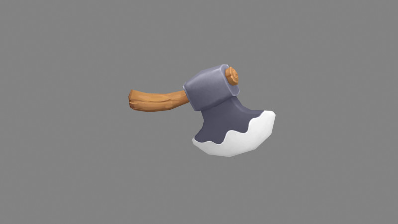 Cartoon Axe 3D Model in Melee 3DExport
