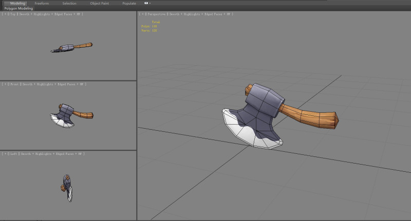 Cartoon Axe 3D Model in Melee 3DExport