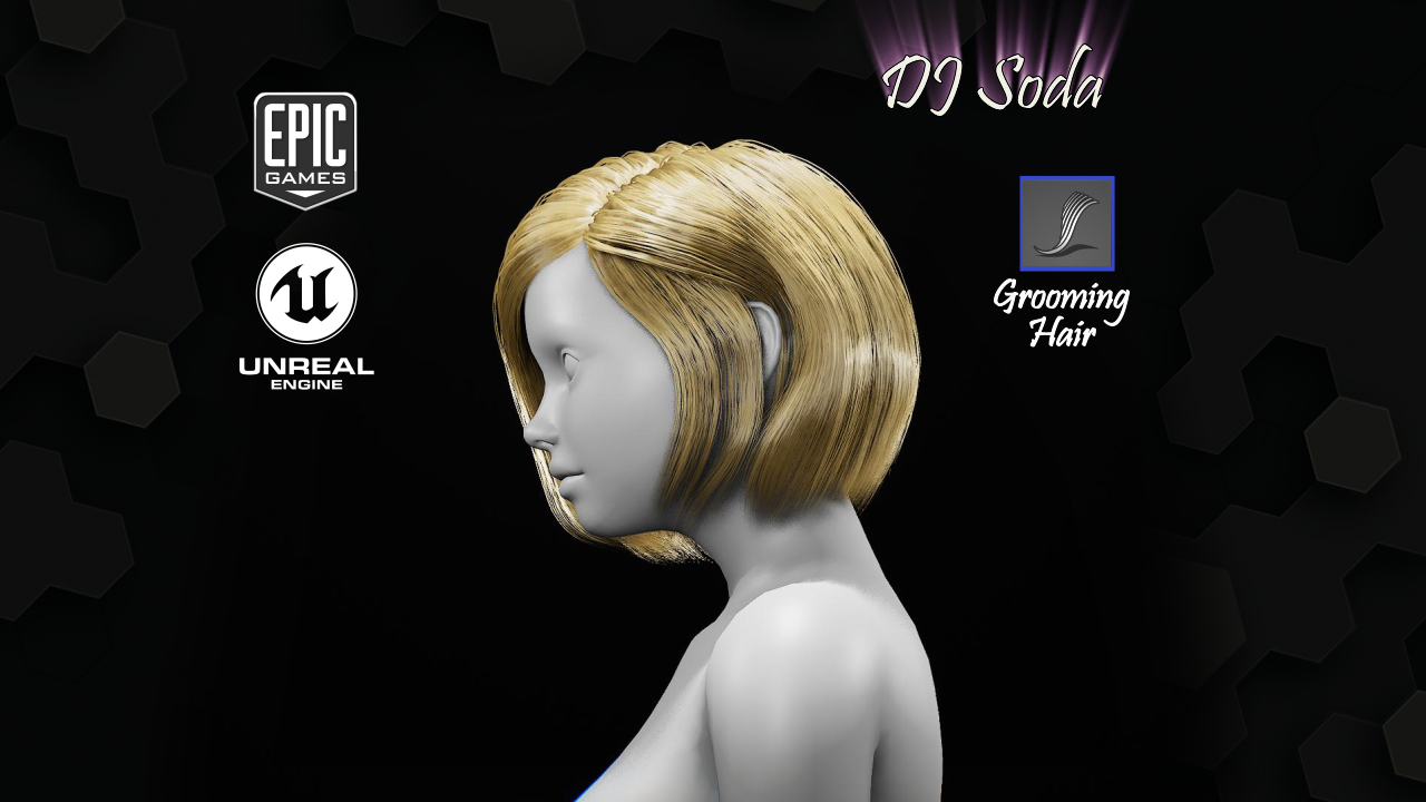dj soda grooming real-time hairstyle unreal engine 3D Model in Other ...