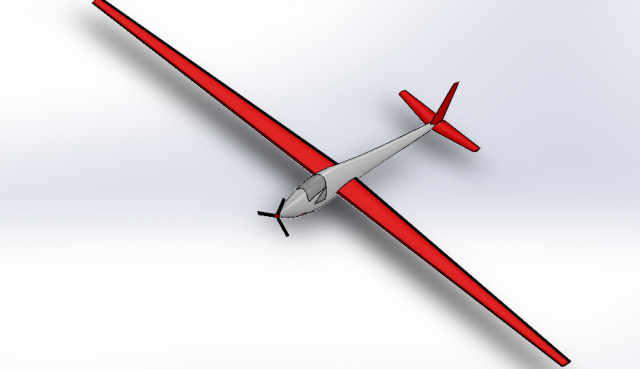 glider aircraft 3D Model in Sailplane 3DExport