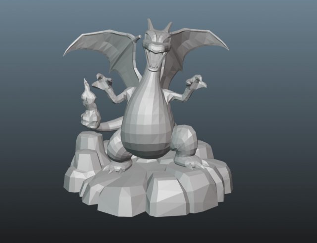 pokemon charizard 3D Print Model in Toys 3DExport