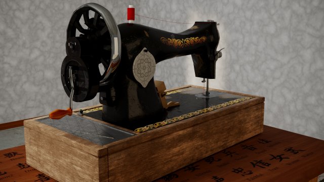 Old sewing machine 3D Model in Other 3DExport