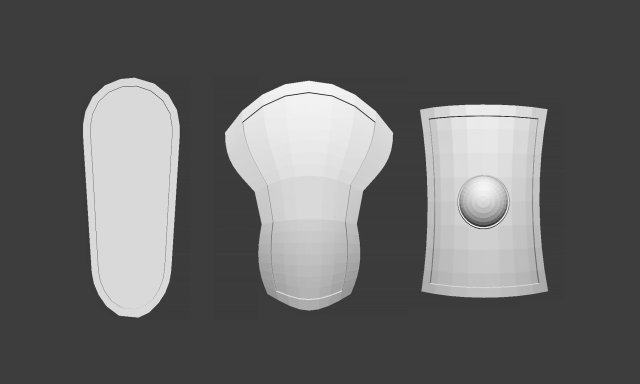 30 Low-poly medieval fantasy shield base mesh shapes IMM and 5 strap shapes zbrush set and fbx ...