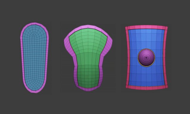 30 Low-poly medieval fantasy shield base mesh shapes IMM and 5 strap shapes zbrush set and fbx ...