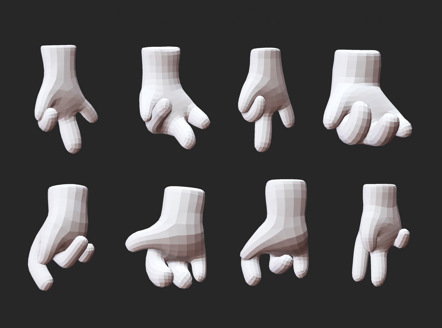 Low Poly 3d Hand Model