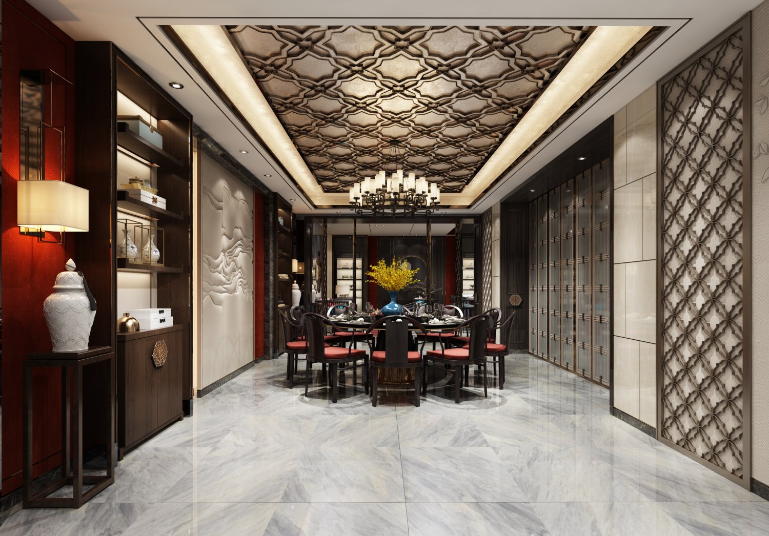 modern restaurant 3D Model in Dining Room 3DExport