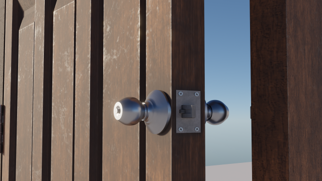simple wooden door with animated 3D Model in Door 3DExport