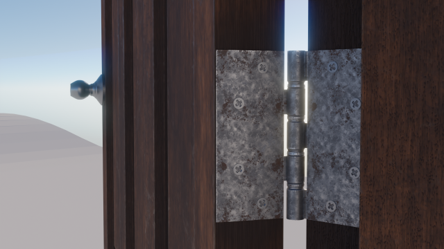 simple wooden door with animated 3D Model in Door 3DExport
